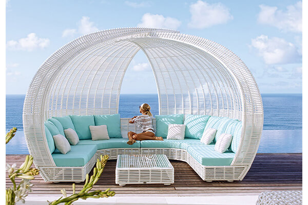 Outdoor daybed with canopy oval|Aluminium Garden Furniture Manufacturers